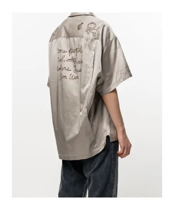 Mihara Yasuhiro Bowling Shirt - Beige