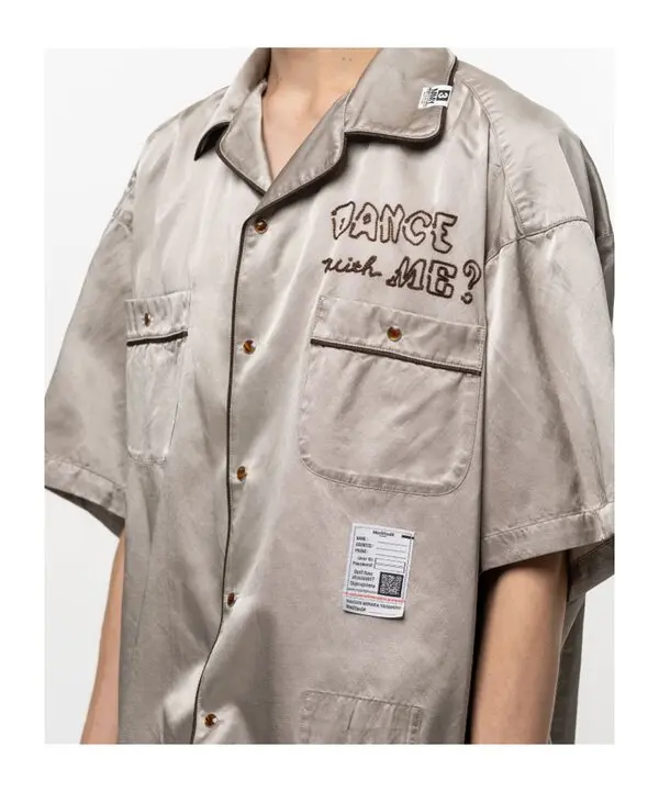 Mihara Yasuhiro Bowling Shirt - Beige