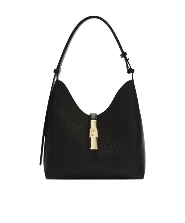 Furla Logo Detail Shoulder Bag - Black
