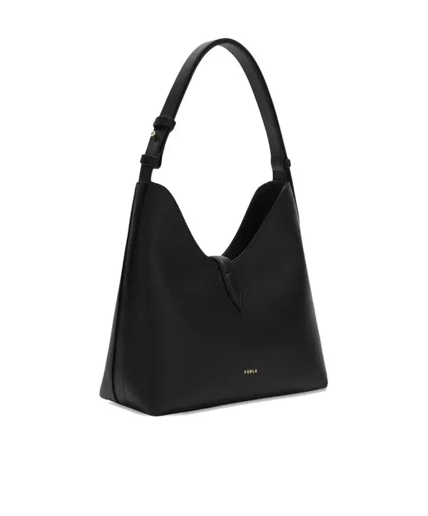 Furla Logo Detail Shoulder Bag - Black