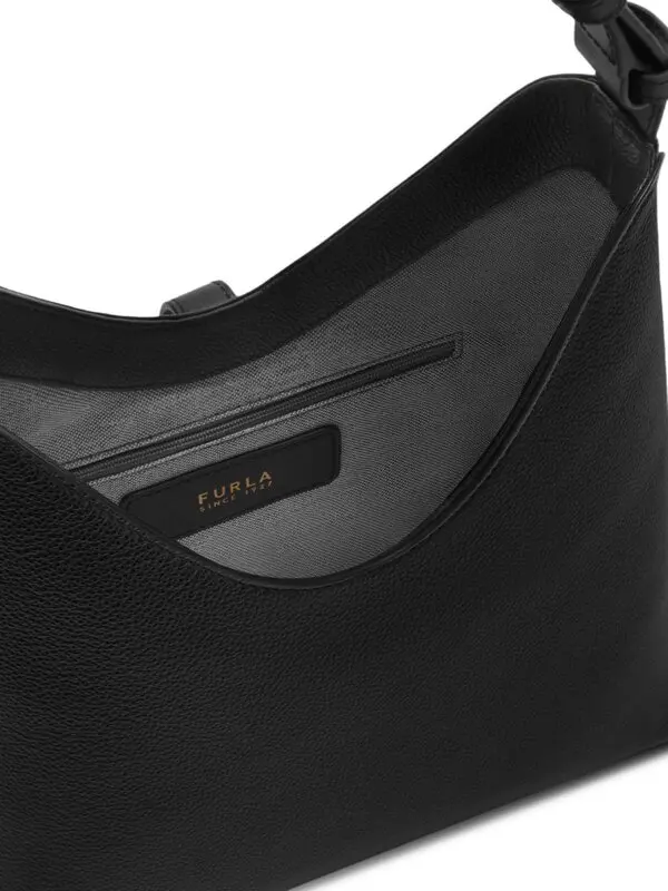Furla Logo Detail Shoulder Bag - Black