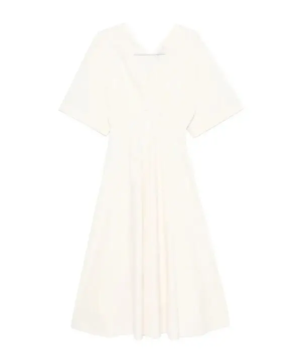 FORTE_FORTE V-neck Dress - White