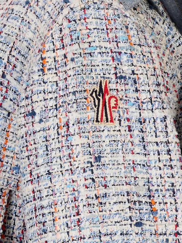 Moncler Termez Hooded Tweed Jacket - Sky Blue