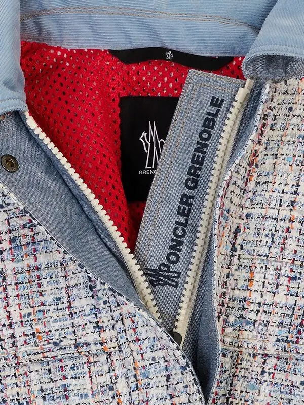 Moncler Termez Hooded Tweed Jacket - Sky Blue