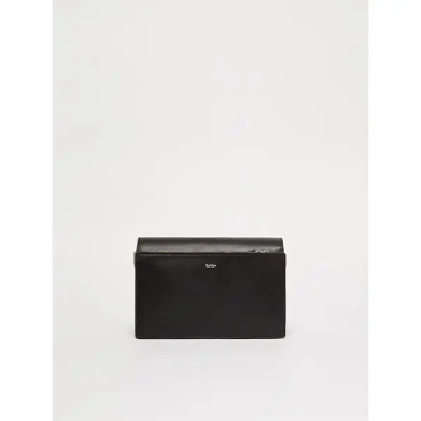 Max Mara Bianca Roughs Foldover Top Shoulder Bag - Black