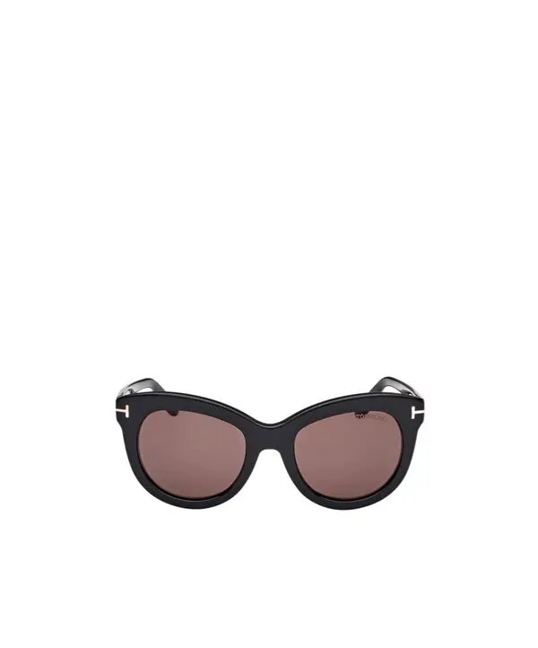TOM FORD Odette Oval Frame Sunglasses - Brown