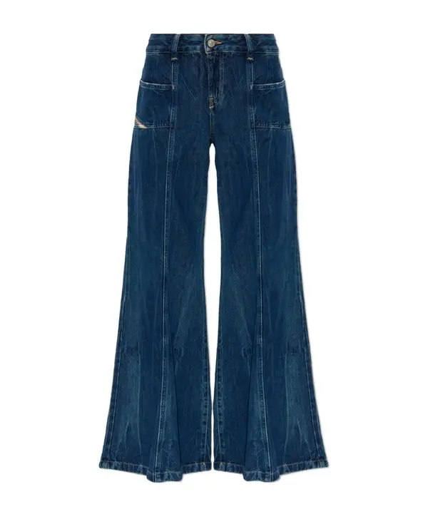 DIESEL® D-akil Paneled Jeans - Navy