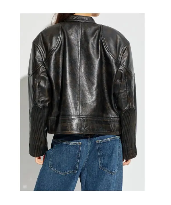 STAND STUDIO Alita Zip-up Leather Jacket