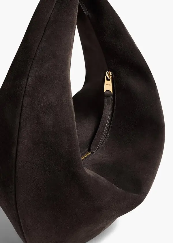 Khaite Olivia Zipped Medium Shoulder Bag - Dark Brown