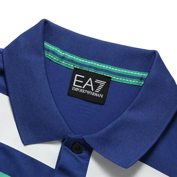 EA7 Logo Lapel Polo Shirt