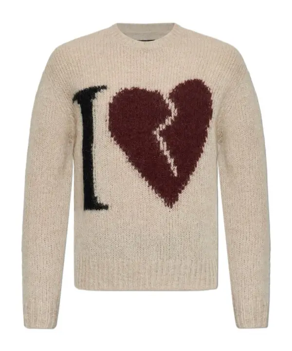 ALLSAINTS Lover Intarsia Knitted Sweater - Nude
