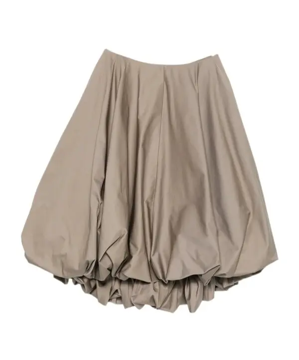 Balenciaga Pleated Midi Skirt - Brown
