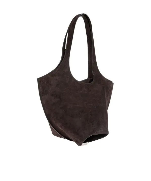 Attico La Scoop Asymmetric Medium Shopper Bag - Black