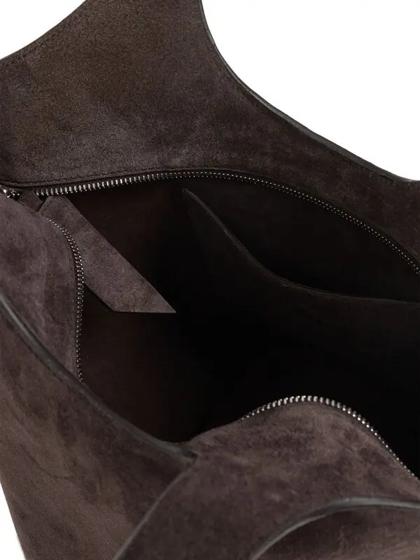 Attico La Scoop Asymmetric Medium Shopper Bag - Black