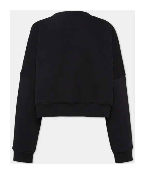 Dsquared2 Icon New Generation Onion Cropped Crewneck Sweatshirt - Black