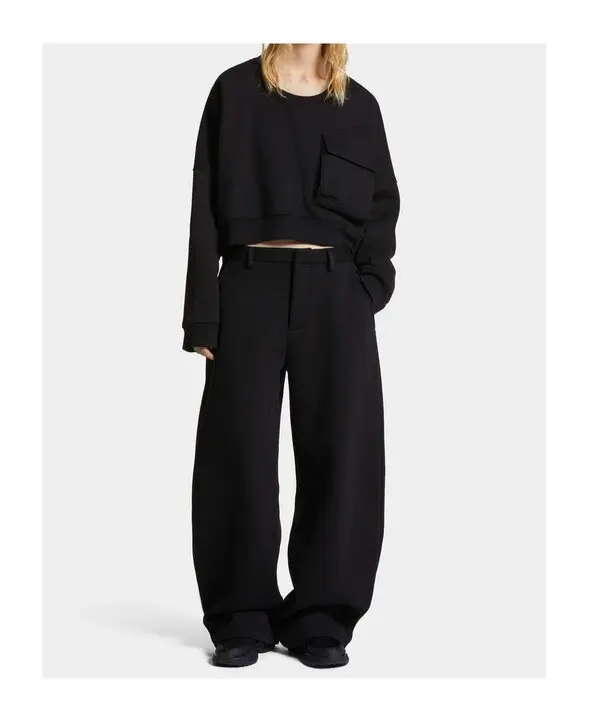 Dsquared2 Icon New Generation Onion Cropped Crewneck Sweatshirt - Black