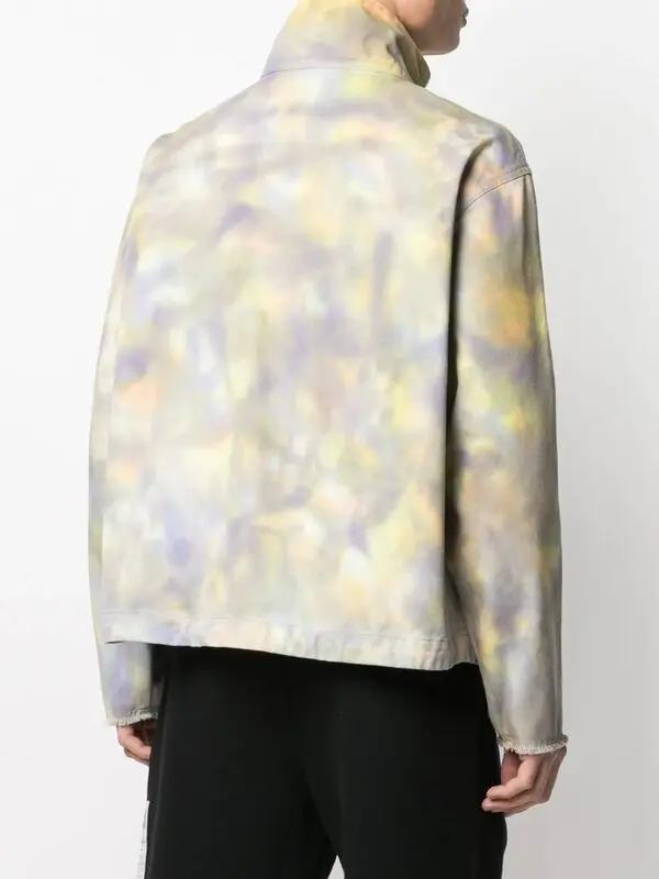 MSGM Half-zip Tie-dye Sweatshirt - White