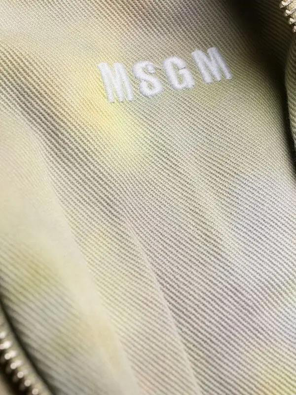 MSGM Half-zip Tie-dye Sweatshirt - White