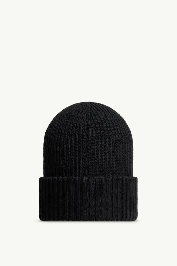 Moncler X Edward Enninful Logo Patch Knitted Beanie
