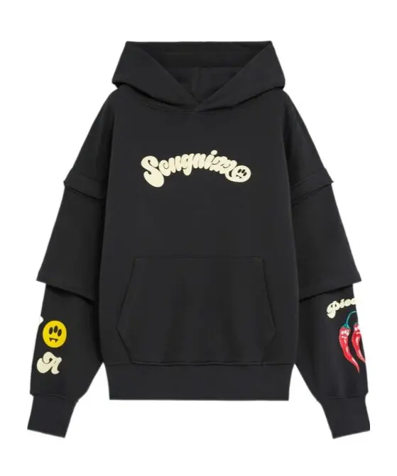 BARROW Graphic Print Oversized Hoodie