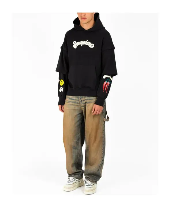 BARROW Graphic Print Oversized Hoodie