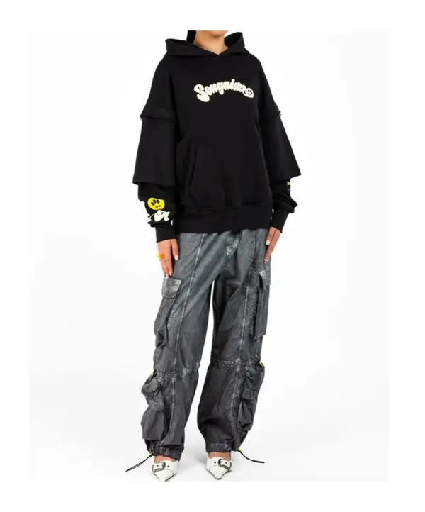 BARROW Graphic Print Oversized Hoodie