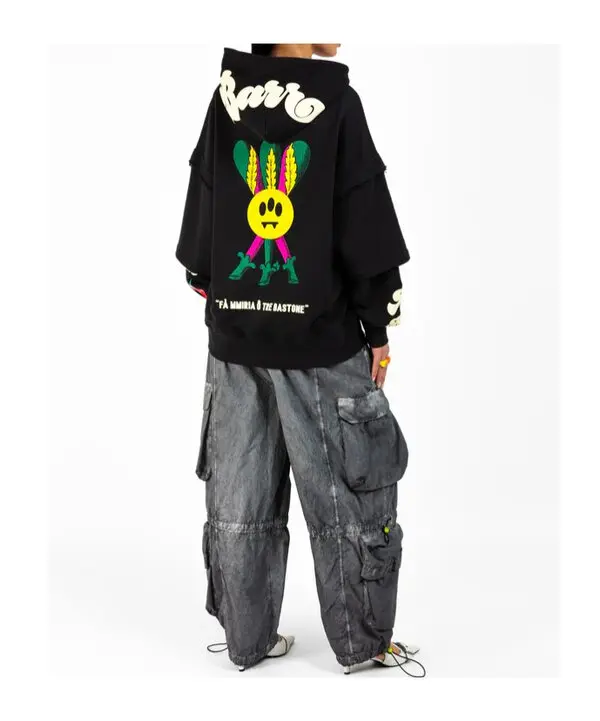 BARROW Graphic Print Oversized Hoodie
