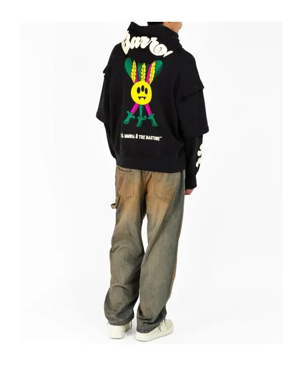 BARROW Graphic Print Oversized Hoodie
