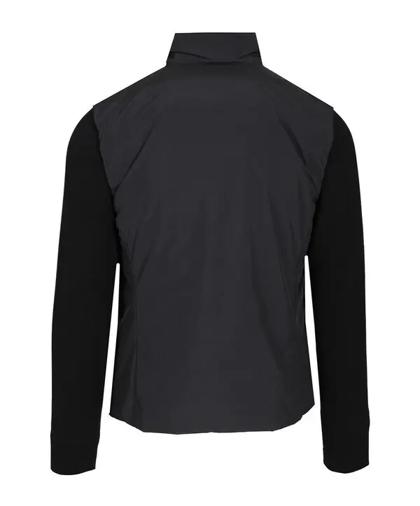 MOORER Evan Quilted Zip Jacket With Detachable Sleeves - Blue