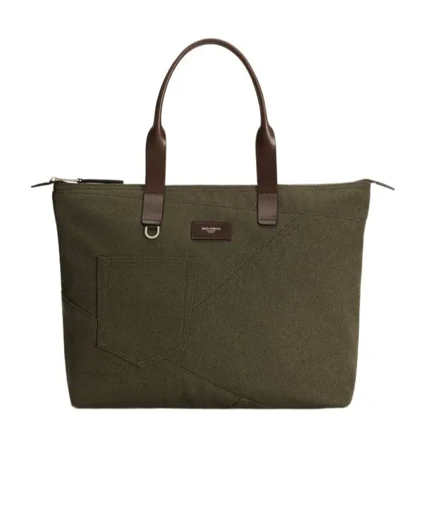 Dolce & Gabbana Adamo Patchwork Tote Bag - Green