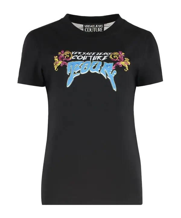 Versace Logo Graphic T-shirt - Black