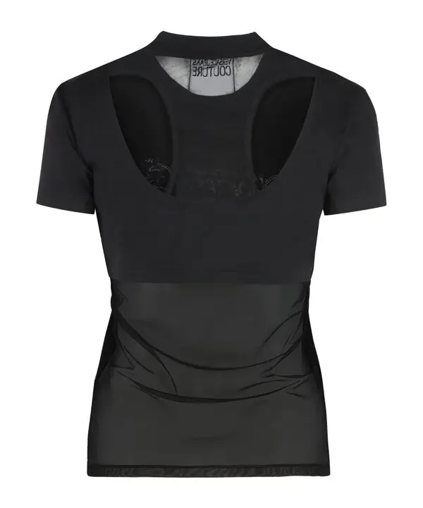 Versace Logo Graphic T-shirt - Black
