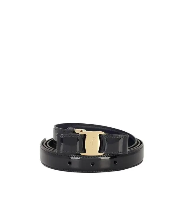FERRAGAMO Bow Buckle Belt - Black