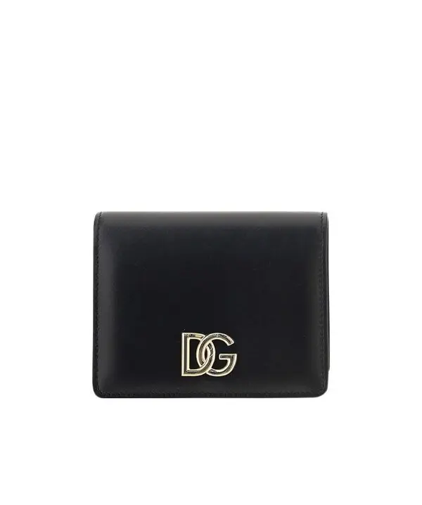 Dolce & Gabbana Dolce Gabbana Dg Plaque Bifold Wallet - Black