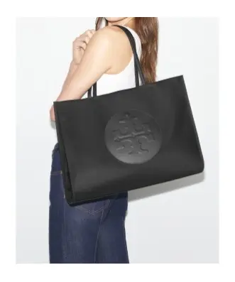Tory Burch Ella Logo-embossed Tote Bag - Black