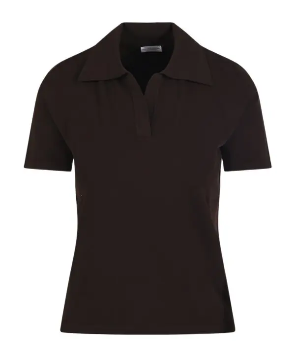 ROBERTO COLLINA Short Sleeve Collared T-shirt - Black