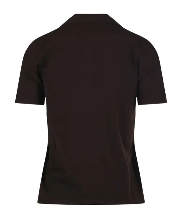 ROBERTO COLLINA Short Sleeve Collared T-shirt - Black