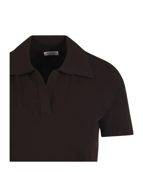 ROBERTO COLLINA Short Sleeve Collared T-shirt - Black