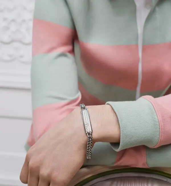 Dior Guilloché Chain Link Bracelet