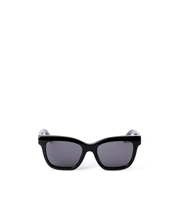 Off-White Full Frame Sunglasses With Graphic Pattern - Gray