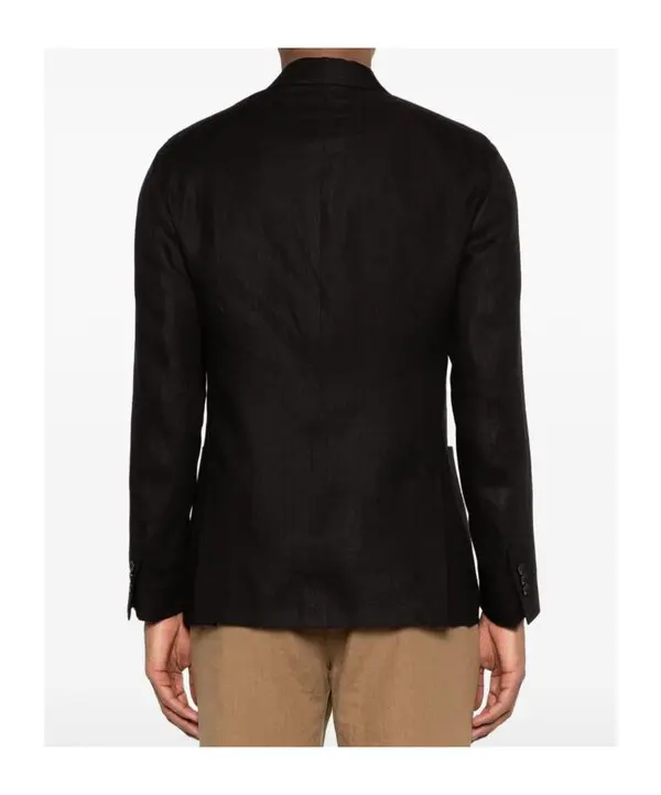 LARDINI Double-breasted Blazer - Black