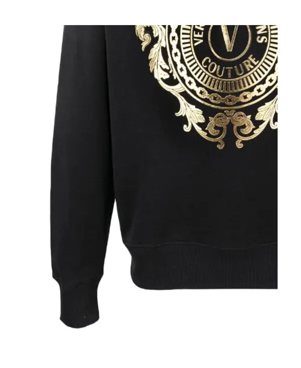 Versace Metallic-logo Print Sweatshirt