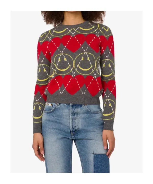 Moschino Smiley & Heart Wool-blend Pullover