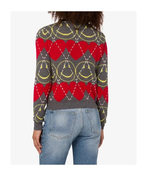 Moschino Smiley & Heart Wool-blend Pullover