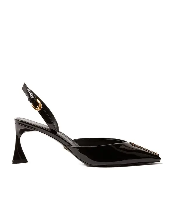 Stella McCartney Buckled Pointed Toe High Heel Pumps - Black