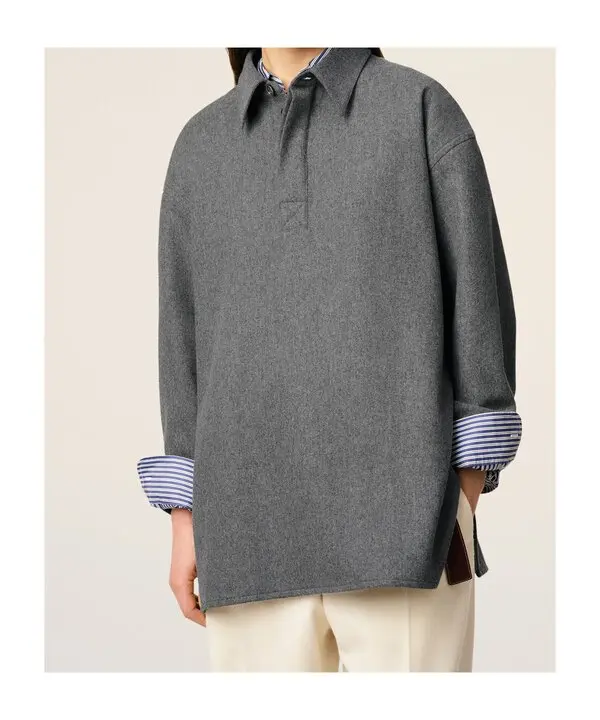 AMI Paris Long-sleeved Polo Shirt