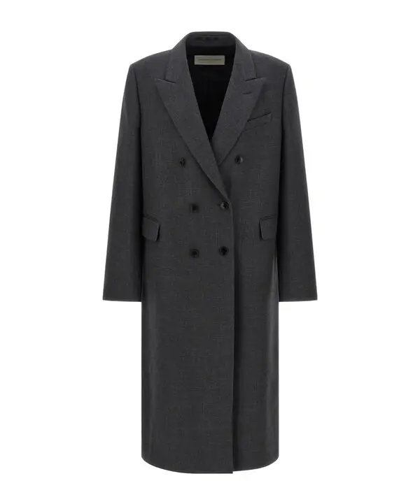 Dries Van Noten Double-breasted Wool Coat - Black