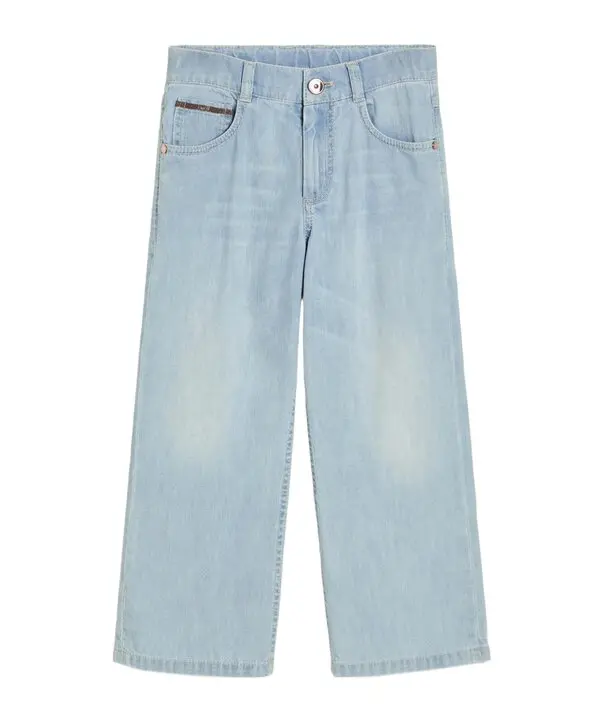 Brunello Cucinelli Five-pocket Monili Detailed Jeans