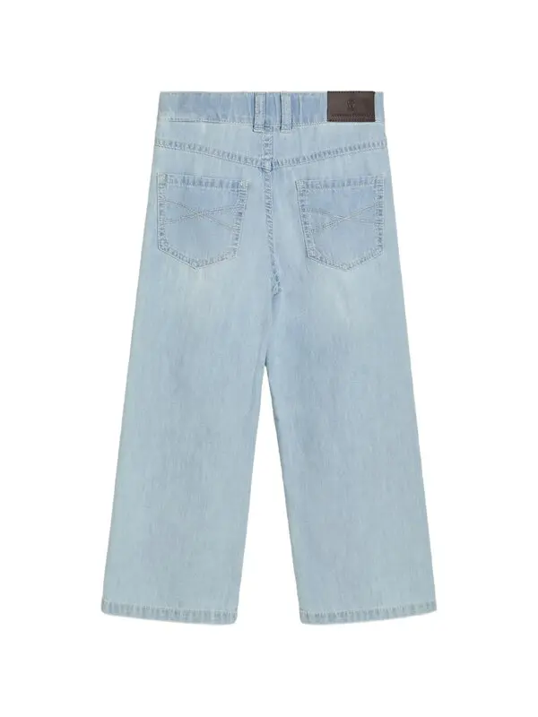 Brunello Cucinelli Five-pocket Monili Detailed Jeans