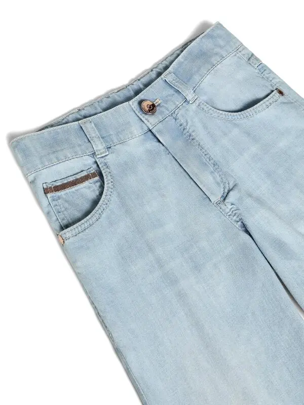 Brunello Cucinelli Five-pocket Monili Detailed Jeans